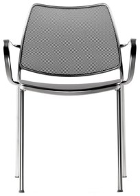 STUA - Židle GAS s područkami opěrák ze síťoviny