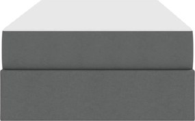 Postel s úložným prostorem a matrací Tmavě šedá 100 x 200 cm 3399641