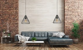 Toolight - Stropní svítidlo černý diamant 1xE27 LH2065, černá, OSW-00465