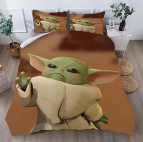 3-dílné ložní povlečení Star Wars Yoda 3D Varianta: YODA 9, Velikost: EU Single (140cmx200cm)