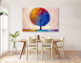 Obraz barevný akvarelový strom Varianta: 90x60