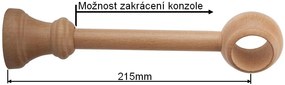GARNÝŽE-HEBR Garnýž dřevěná buk jednoduchá 160 cm