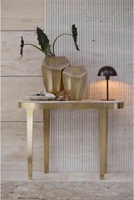 Konzolový stolek s mramorovou deskou v bronzové barvě/taupe 40x110 cm Giulio – Light &amp; Living
