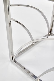 Odkládací stolek Unispace 2 sklo/stříbrný