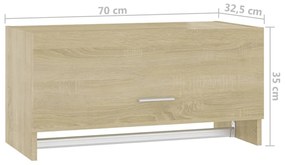 Šatní skříň dub sonoma 70 x 32,5 x 35 cm dřevotříska - Default Title