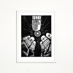 Hugo Rayman | Zákrok Rám: Bílý, Velikost: 60 x 40 cm