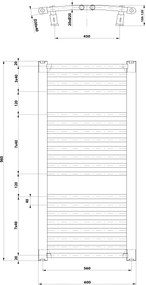 Aqualine Orbit otopné těleso oblé 600 x 960 mm boční připojení bílá ILO96T