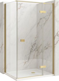 Rea, Sprchový kout Rea Atlas 120x100 Brush Gold, KPL-K4576