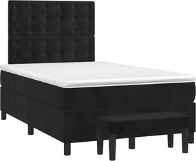 Box spring postel s matrací černá 120 x 190 cm samet 3270495