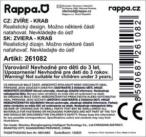 RAPPA Krab s ulitou 10 cm / Figurka zvířátka / Guma