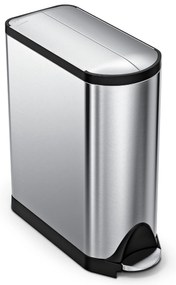 Pedálový odpadkový koš simplehuman – 45 l, butterfly víko, kartáčovaná nerez ocel, fpp