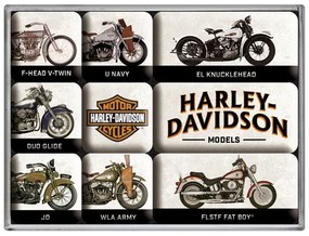 Postershop Sada magnetů - Harley-Davidson (Models) 9 ks
