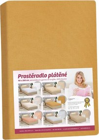 Bellatex Prostěradlo plátěné Oranžová 90x200 cm
