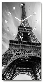 Wallmuralia Nástěnné hodiny Eiffelova věž Příž 30x60 cm