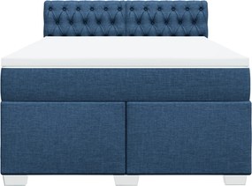 Box spring postel s matrací modrá 160x200 cm textil 3288252