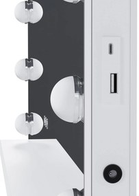 Kosmetické zrcadlo Norlina s Bluetooth – bílá