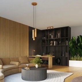 Stropní svítidlo SOLLUX KARBON 3L zlaté GU10 3x10W bez žárovek SL.1562