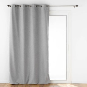 Záclona na průvlečných kroužcích JUPITER GREY, 140 x 260 cm, termoizolační