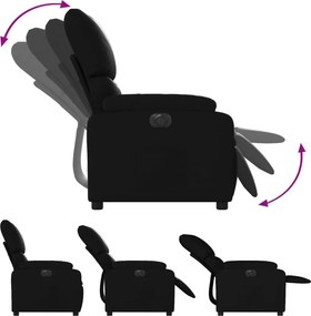 Elektrické polohovací křeslo černé umělá kůže 3204872