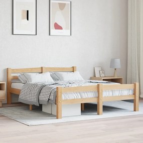 Rám postele masivní borové dřevo 120 x 200 cm 322063