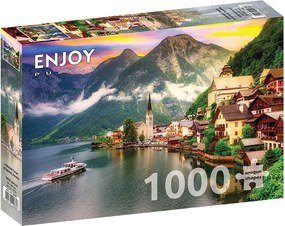 ENJOY Puzzle Hallstatt při západu slunce, Rakousko 1000 dílků