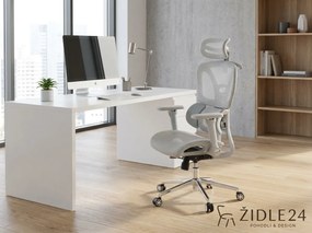 Ergonomická kancelářská židle EXECUTIVE - šedá síťovina