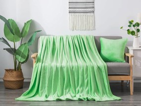 XPOSE® Mikroplyšová deka Exclusive - letní zelená 150x200 cm