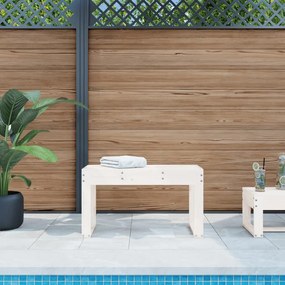 vidaXL Zahradní lavice bílá 80 x 38 x 45 cm masivní borové dřevo