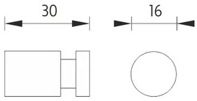 Nimco Háček krátký UNIX ČERNÁ - UNC 13054S-90