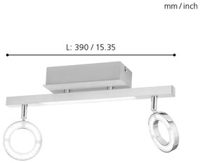 Eglo 96179 - Bodové svítidlo CARDILLIO 2xLED/3,2W + LED/3,3/230V