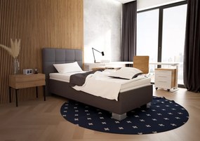 FALCO Čalouněná postel Grace 90x200 šedá koženka