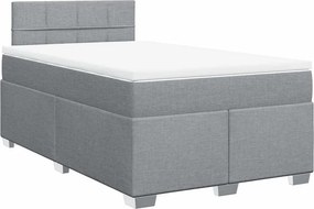 Box spring postel s matrací světle šedá 120x190 cm textil 3285827