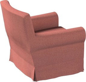 Potah na křeslo IKEA Ektorp Jennylund barva hnědá látka pletený vzor