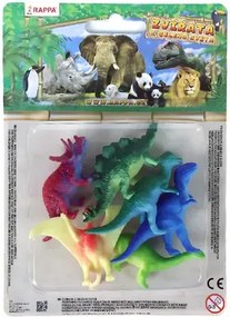 Dinosauři sada figurek 6 ks / Figurky zvířátek / Tvrdý plast / 6-7 cm