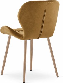Jídelní židle MANGO VELVET, světle hnědá
