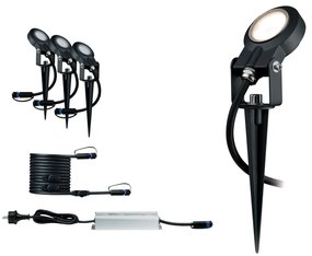 Paulmann 93696 Plug&Shine Sting, základní set zahradních reflektorů 3x6W LED 3000K stmívatelné, IP67