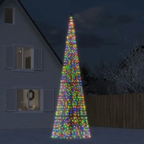 vidaXL Vánoční stromek na stožár 1 534 barevných LED diod 500 cm
