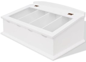 Zásobník na příbory MDF bílý, v barokním stylu 242645
