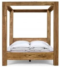 Heaven dřevěná postel s nebesy