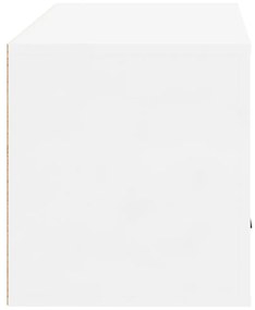 Nástěnný botník bílý s leskem 70 x 35 x 38 cm kompozitní dřevo - Default Title