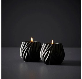 Morsø Stojánek na čajovou svíčku Flame (sada 2 ks) Black