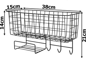 Verk Group Police kuchyňský organizér kontejner půdní přívěsek 3 x háčky rukojeti