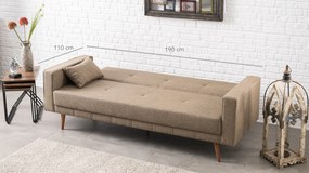 Hanah Home Rozkládací pohovka DUBLIN hnědá 825BLC1170
