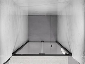 Mexen Exo, skládací sprchové dveře, 120 cm, transparentní sklo, černá, 816-120-000-70-00