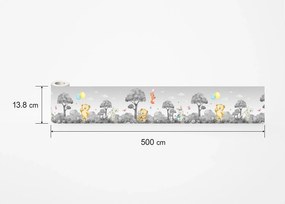 Dětská samolepící bordura na zeď Medvídek | 5 m x 13.8 cm | DWBD8171