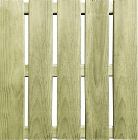 vidaXL 12 ks terasové dlaždice 50 x 50 cm dřevo [276430] Barva: Zelená