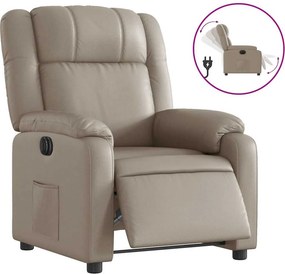 Elektrické polohovací křeslo cappuccino umělá kůže 3205142