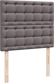 Box spring postel s matrací šedá 120x190 cm umělá kůže 3293014