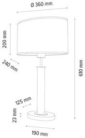 Spot-Light 7017400411539 - Stolní lampa MERCEDES 1xE27/40W/230V dub