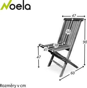 Noela Clasic teaková skládací židle